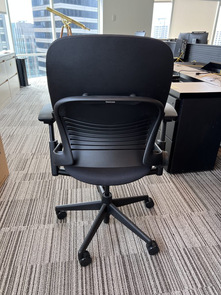 Steelcase Leap v2 Chair - Black Frame, Dark Grey Fabric - 1Stop Office ...