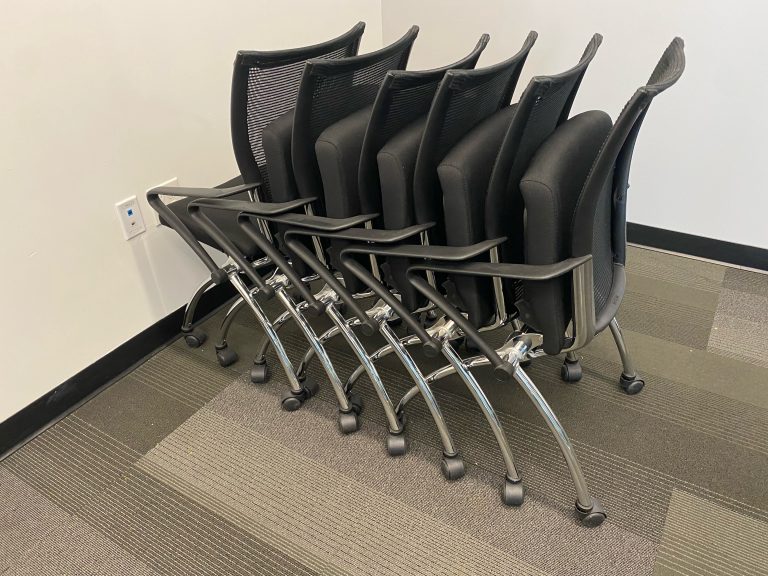 Mayline Nesting Chairs - Black - 1Stop Office Furniture