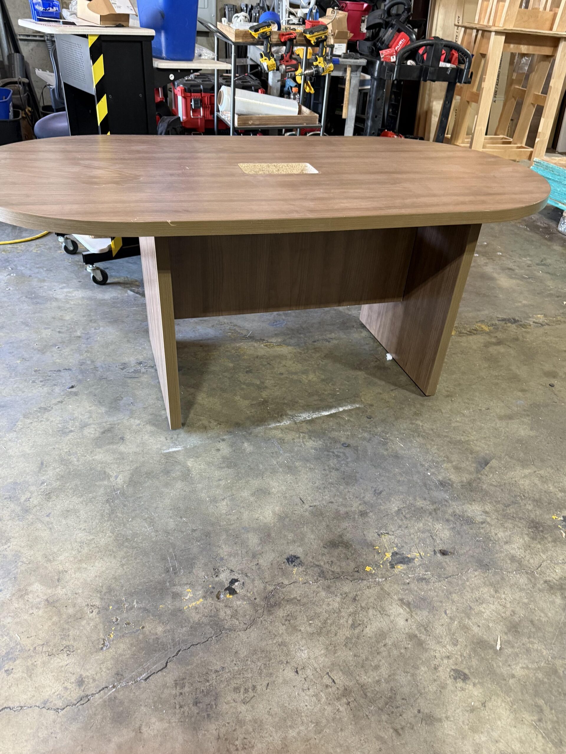 72" × 36" Oval Walnut Conference Table - 1Stop Office Furniture